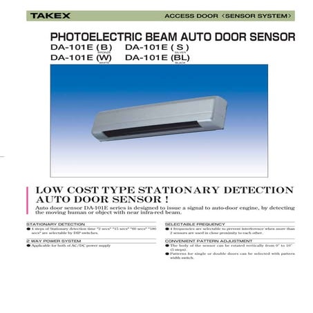 Takex DA-101E Data Sheet | PDF