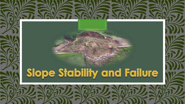 Types of slope failures | PPT