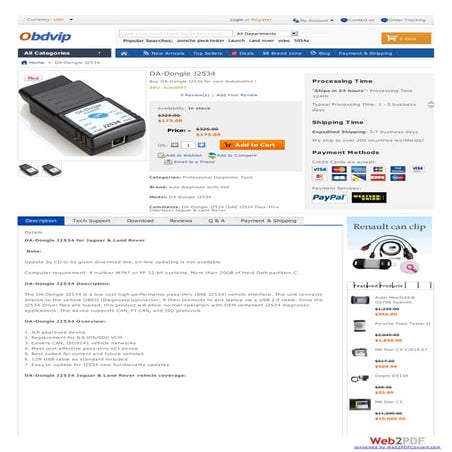 DA-Dongle J2534 | PDF