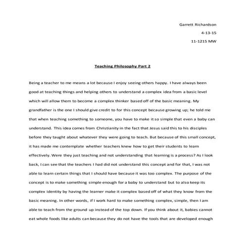 ESL 325 Teaching Philosophy 2 | DOCX