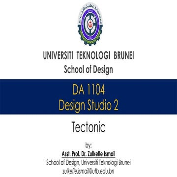 DA1104 - ArchiTectonic in Building Design | PDF