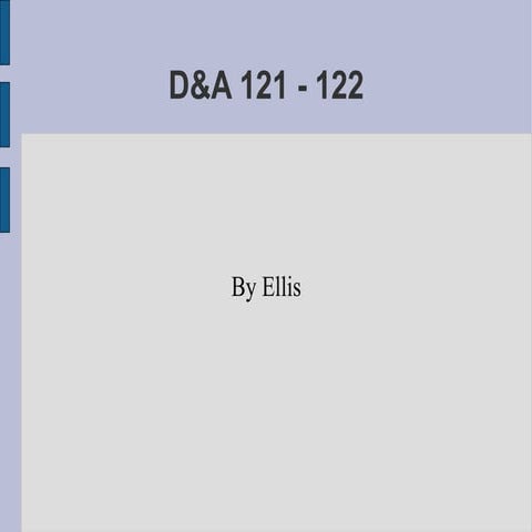 D&a 121 122 | PPT | Christianity | Religion & Spirituality