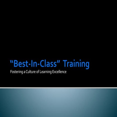 Best In Class Training | PPTX