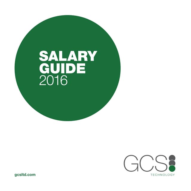 GCS Tech Salary Guide 2016 | PDF
