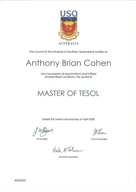 Trinity Diploma Cert | PDF