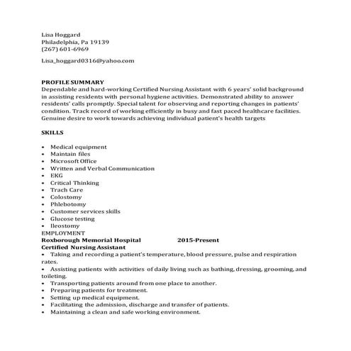 Wordpad Mick resume 2016 (handout) | RTF