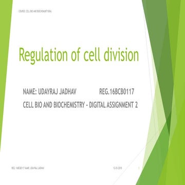 REGULATION OF CELL CYCLE | PPTX