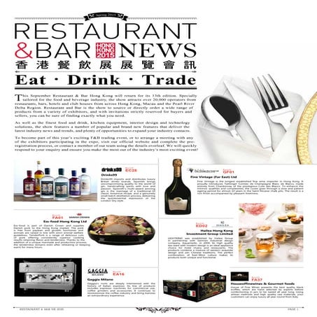 rbhk2015_newsletter | PDF | Alcoholic Beverages | Food & Drink