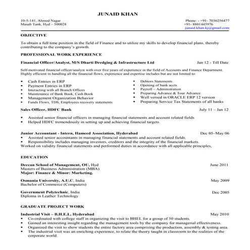 Junaid Khan Resume (2) | DOC