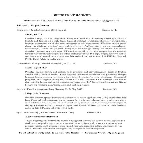 Barbara Zhuchkan -resume 2017 | DOCX