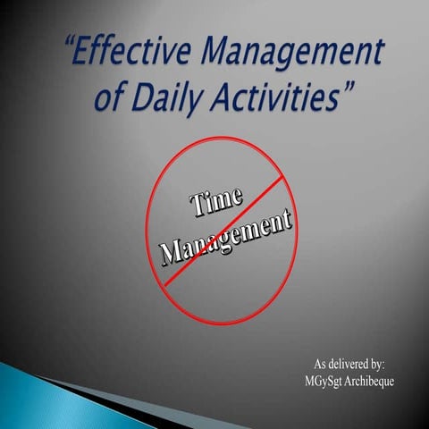 Managing Activities | PPTX