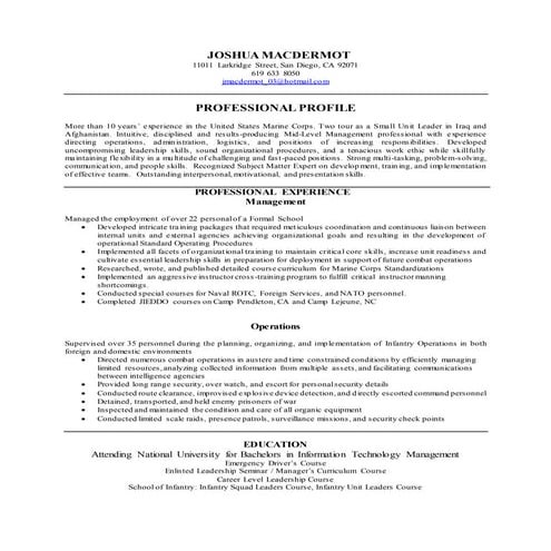 Josh resume 1 | DOCX