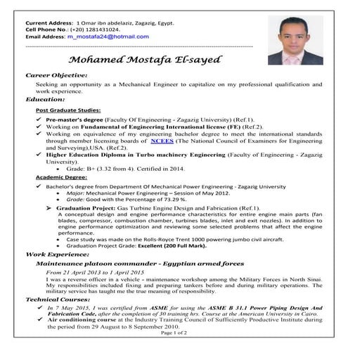 ENG Mohamed Mostafa El-Sayed | PDF