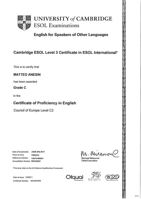 Certificate of Proficiency in English-University of Cambridge | PDF