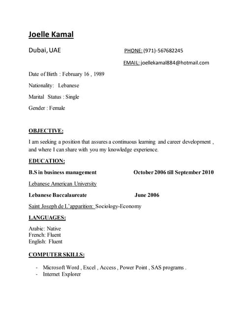 Charbel Nassar CV 2016 | DOCX