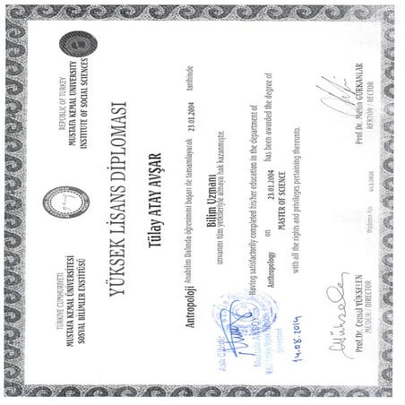 yüksek lisans diploması | PDF