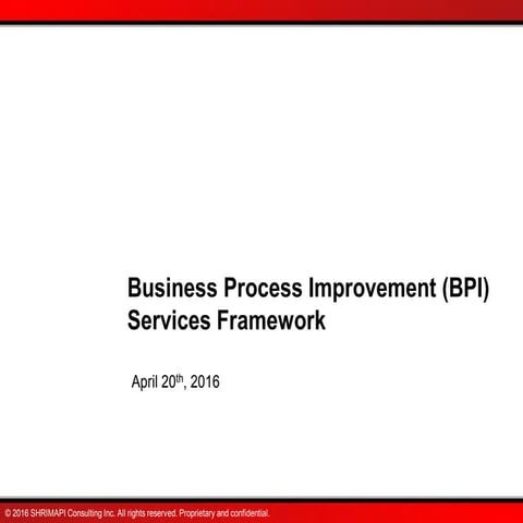 Process Improvement Framework | PDF