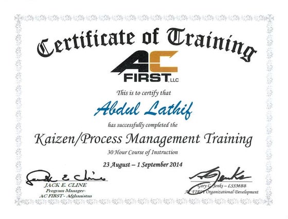 AC FIRST - Appreciation Cert | PDF