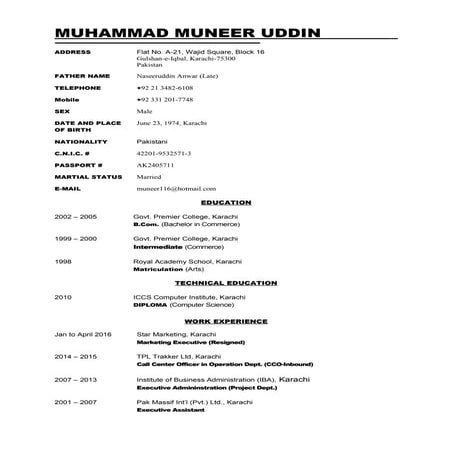 Curriculum vitae | PDF