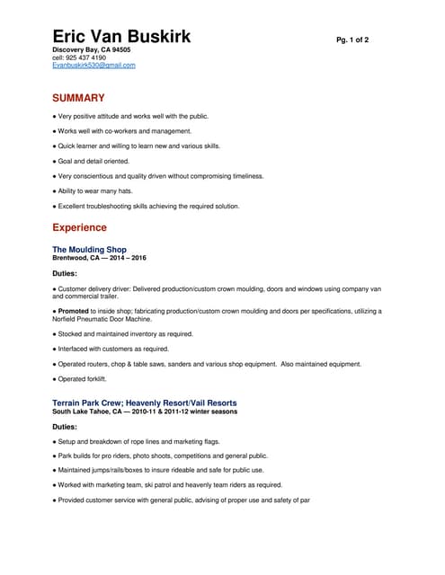 John Jenkins resume | DOC