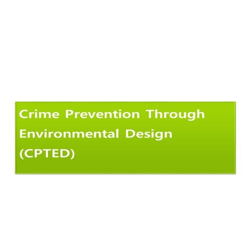 Teaching Kids To Help Design Out Crime | PPT