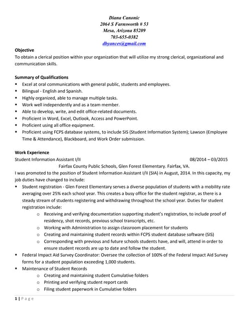 Revised resume | PDF