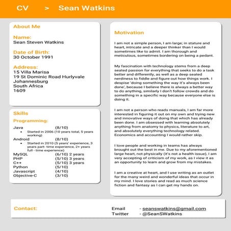 Bongani Maseko CV TV[1] | DOCX