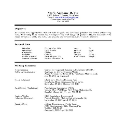 Mark Anthony D Tiu new | PDF