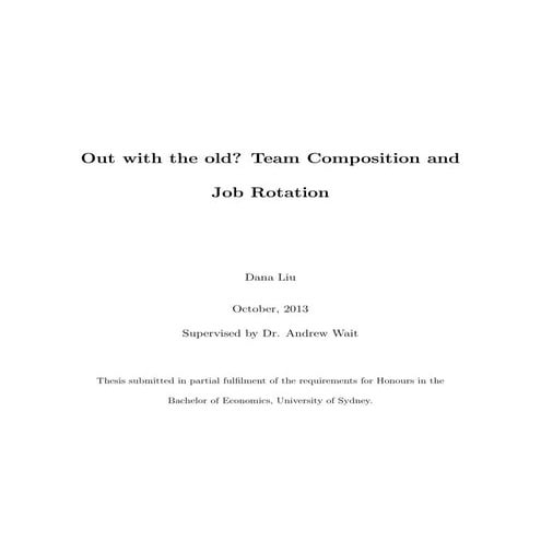 Economics Honours thesis - Dana Liu | PDF