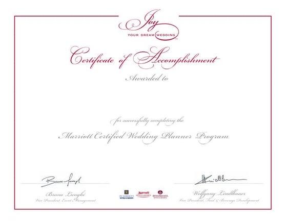 Wedding Planner Certificate | PDF