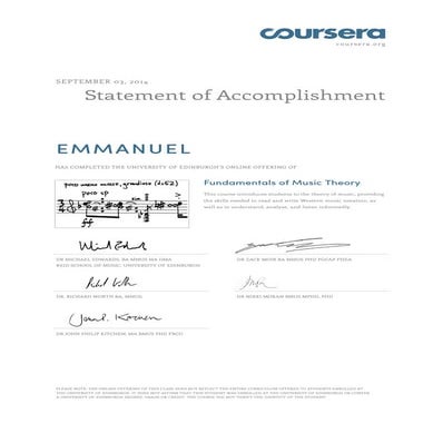Coursera musictheory 2016 | PDF