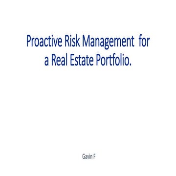 Proactive Risk Management for Real Estate | PPTX