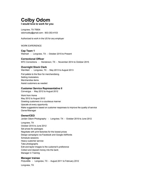Electrical resume | DOCX