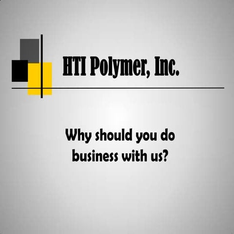HTI POLYMER DIFFERENCE POWER POINT | PDF