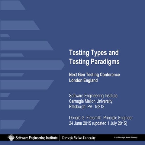 Testing Types and Paradigms - 2015-07-13 - V11 | PPTX