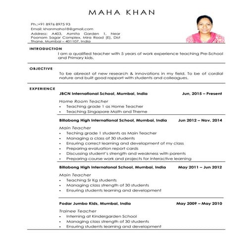 Maha CV | PDF