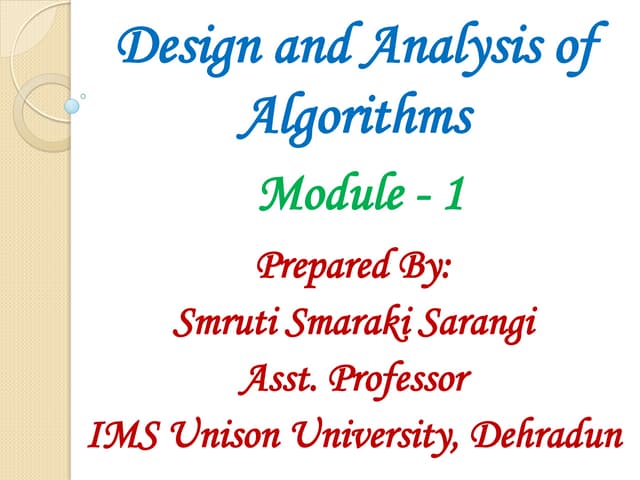 Notion Of An Algorithm