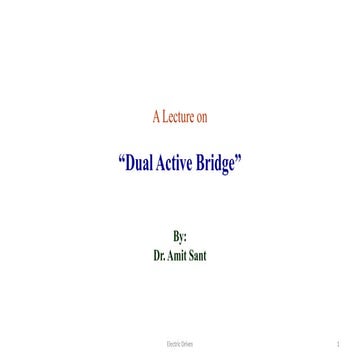 Dual active Bridge presentation file eed | PPTX