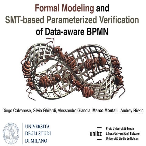 Formal Modeling And Smt Based Parameterized Verification Of Data Aware Bpmn Ppt 