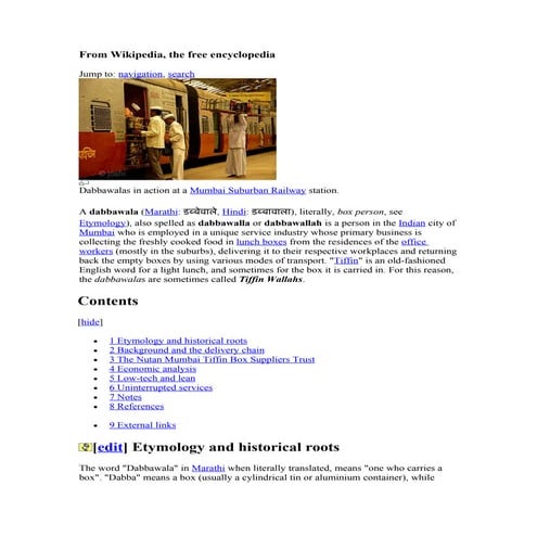 Dabbawala Wikipedia | DOC