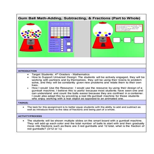 Gumball Math: SMART Board Lesson Plan | PPTX