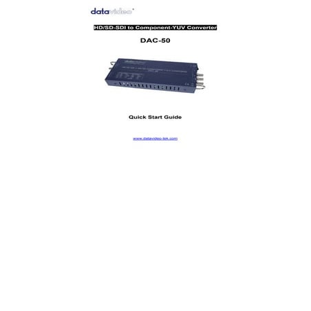 Datavideo DAC-50 | PDF