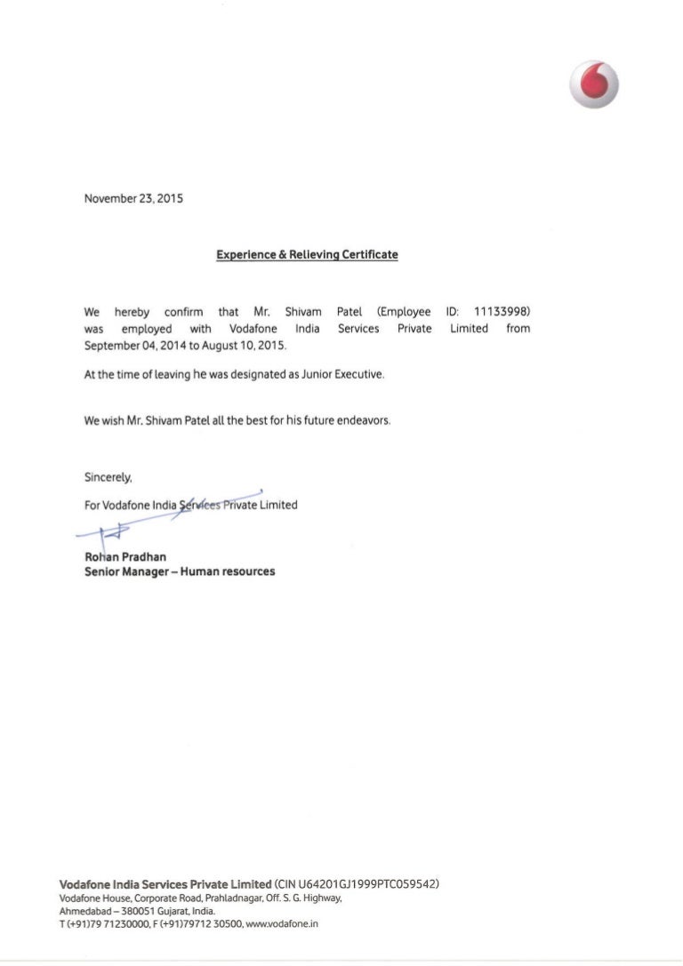 Relieving & Experience Certificate-11133998_Shivam Patel