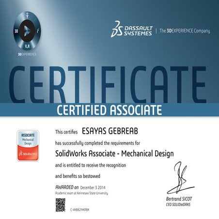 Solidworks Certificate | PDF
