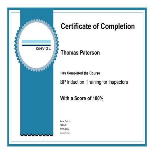 BP Induction Training for Inspectors | DOCX