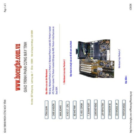 Dac diem cua cac doi main board | PDF