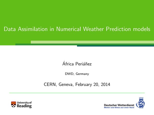 Data Assimilation In Numerical Weather Prediction Models Ppt