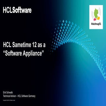 dachnug51 - HCL Sametime 12 as a Software Appliance.pdf