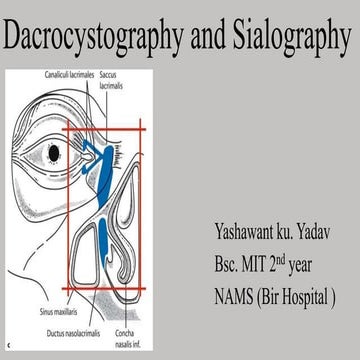 Dacrocystography and sialography | PPTX