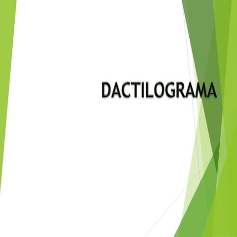 Dactilograma | PPTX